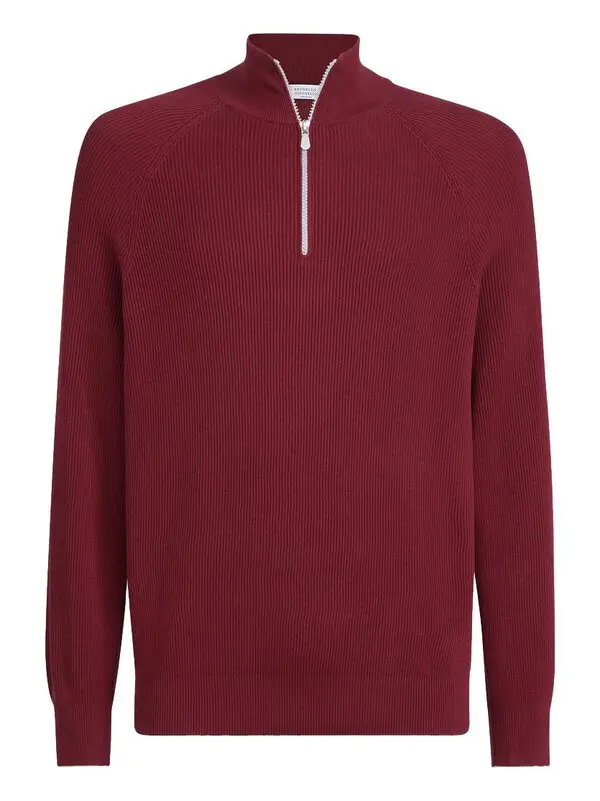 Brunello Cucinelli Cotton Sweater - Red