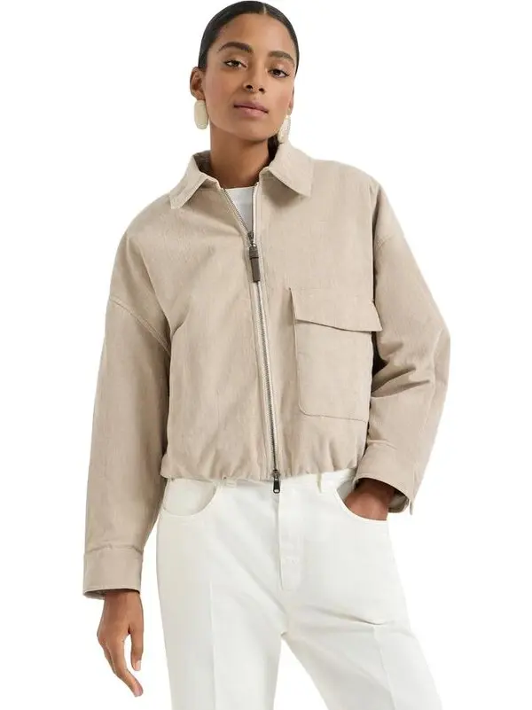 Brunello Cucinelli Corduroy Shirt Jacket - Beige