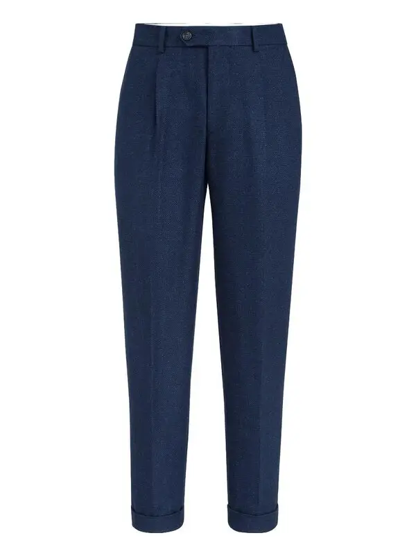 Brunello Cucinelli Pleated Trousers - Navy Blue