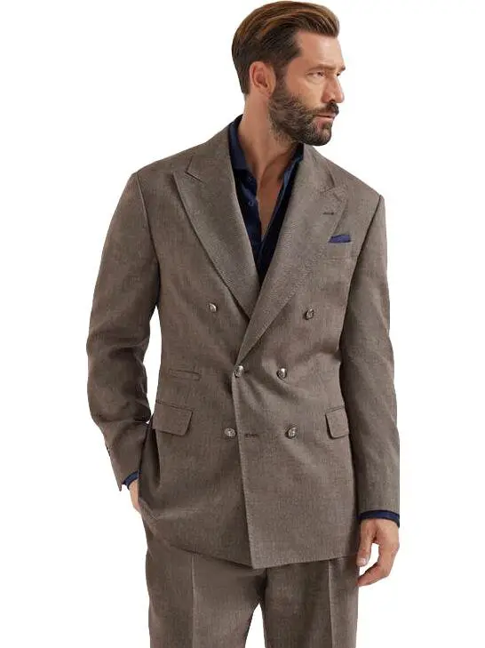 Brunello Cucinelli Chevron Blazer - Hazelnut