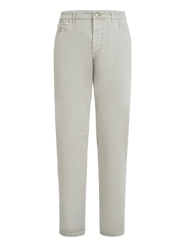 Brunello Cucinelli Garment-dyed Denim Trousers - Khaki