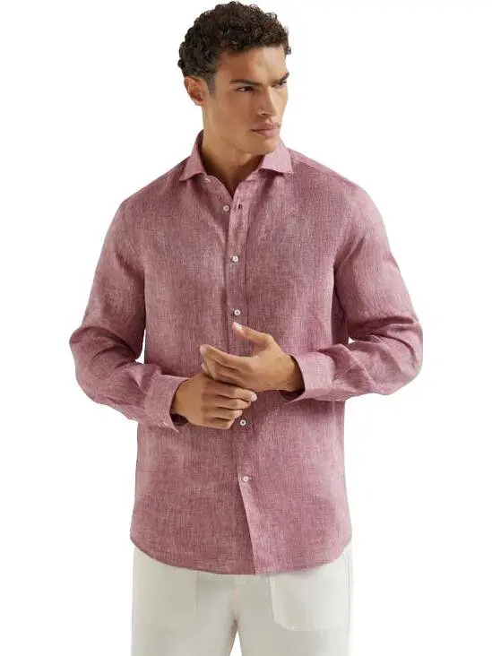 Brunello Cucinelli Linen Shirt - Cherry