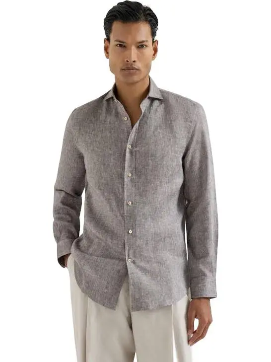 Brunello Cucinelli Linen Shirt - Hazelnut
