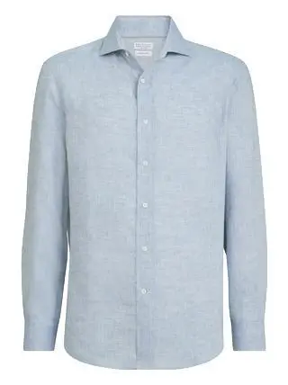 Brunello Cucinelli Linen Shirt - Sky Blue