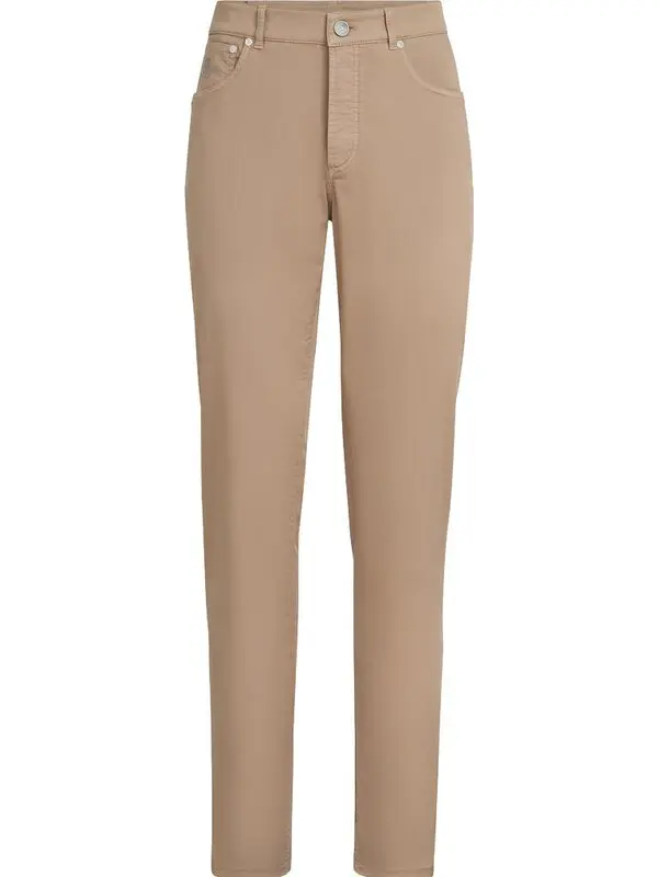 Brunello Cucinelli Comfort Gabardine Trousers - Biscuit