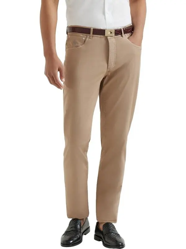 Brunello Cucinelli Comfort Gabardine Trousers - Biscuit