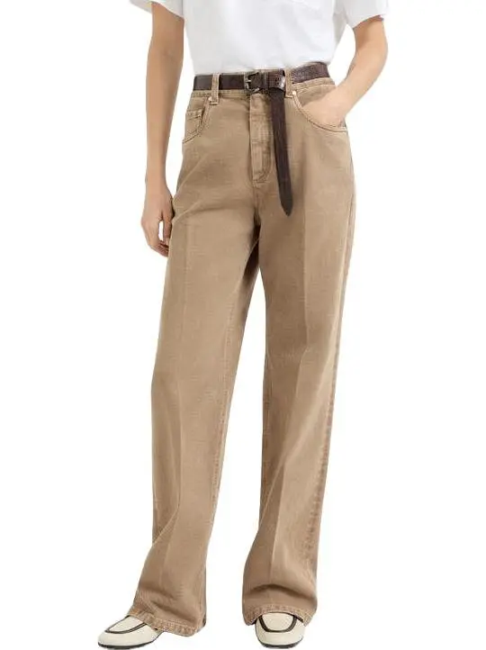 Brunello Cucinelli Contemporary Loose Trousers - Light Brown