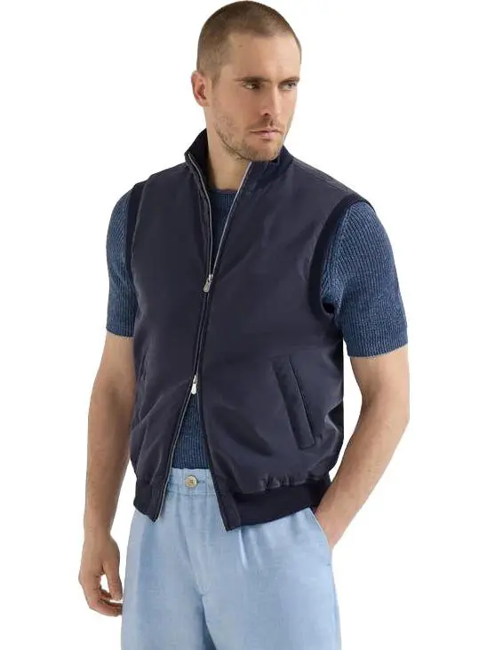 Brunello Cucinelli Vest With Thermore® Padding - Blue