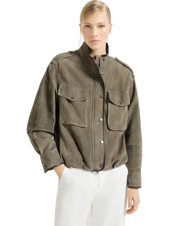 Brunello Cucinelli Suede Outerwear - Green