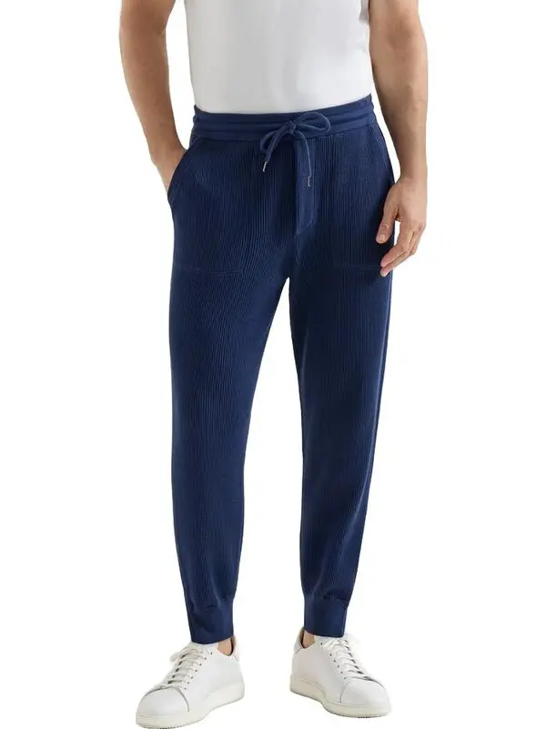 Brunello Cucinelli Cotton Knit Trousers - Azure