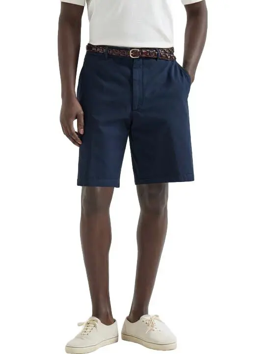 Brunello Cucinelli Garment-dyed Bermuda Shorts - Navy Blue
