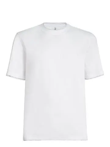 Brunello Cucinelli T-shirt With Faux-layering - White