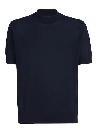Brunello Cucinelli Knit T-shirt - Navy Blue