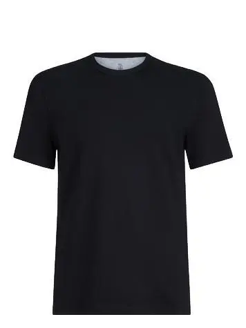 Brunello Cucinelli Ribbed Jersey T-shirt - Black