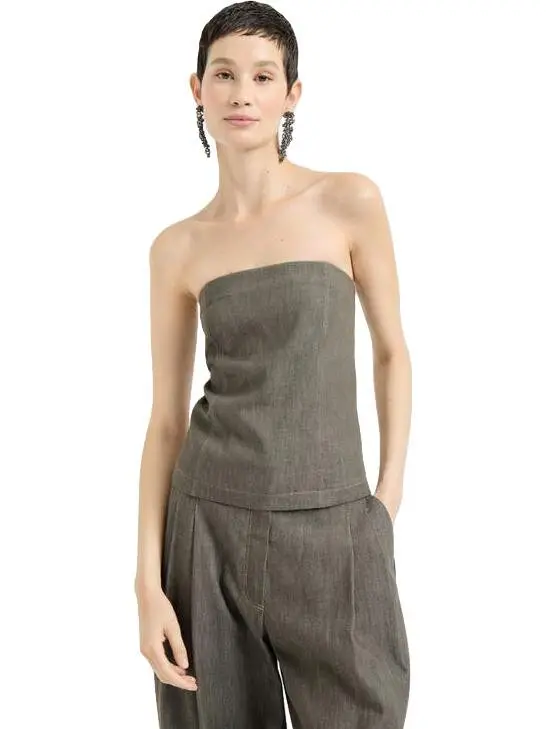 Brunello Cucinelli Bandeau Top - Olive
