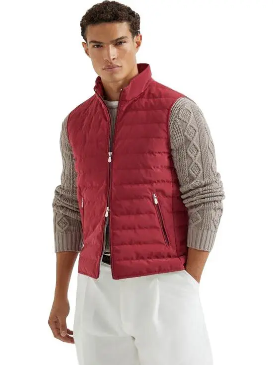 Brunello Cucinelli Nylon Down Vest - Cherry