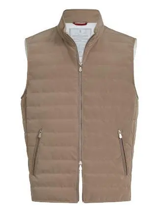 Brunello Cucinelli Nylon Down Vest - Hazelnut