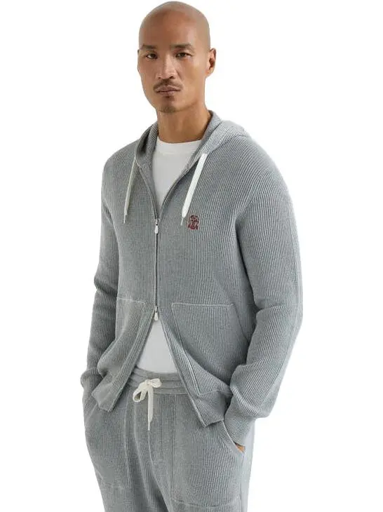 Brunello Cucinelli Cotton Knit Top - Grey