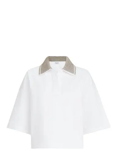 Brunello Cucinelli Couture Interlock Polo Shirt - White