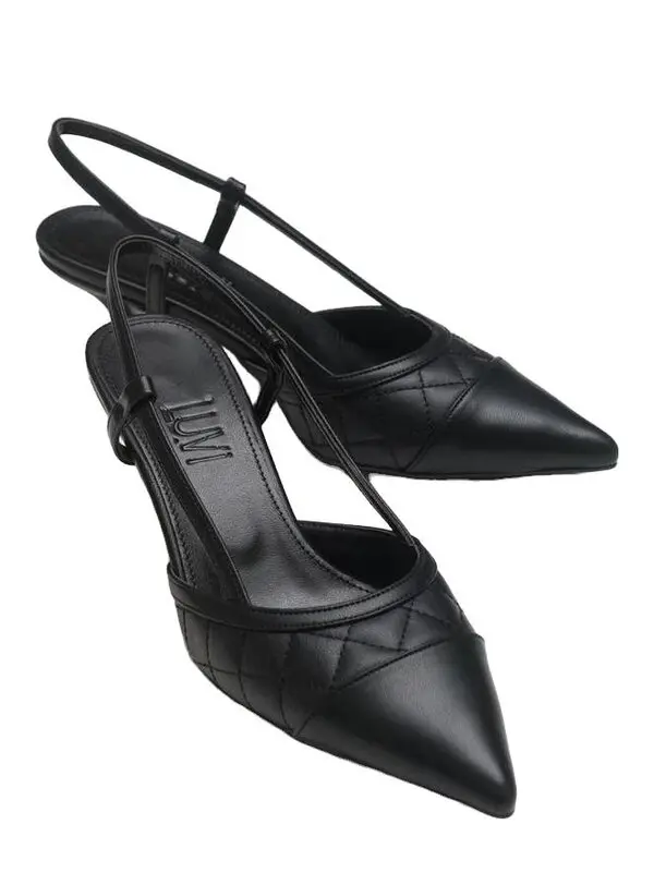 PROLOGUE SHOES Pointed Toe Slingback Pumps - Black