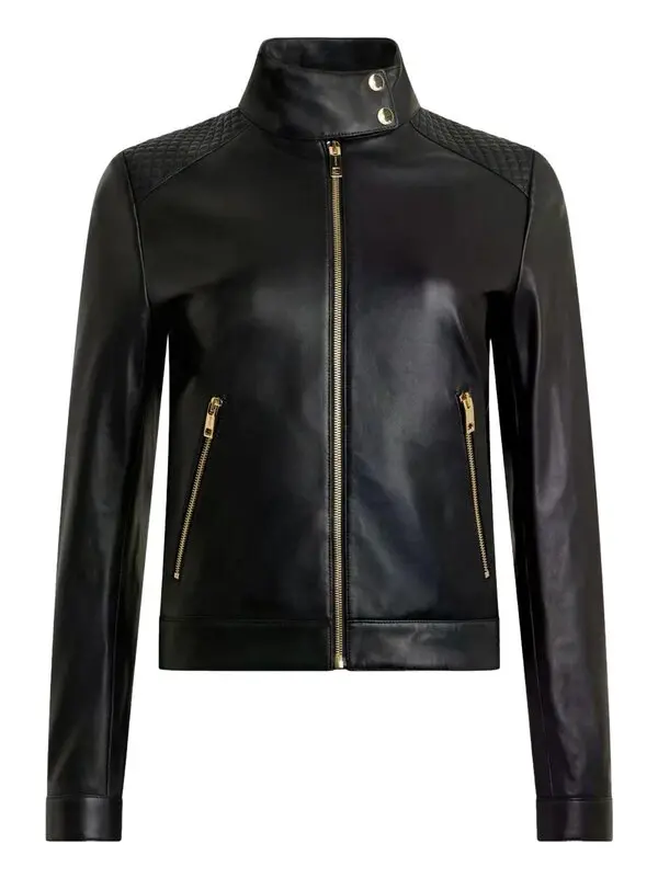 Bally Quilted Leather Jacket - Black