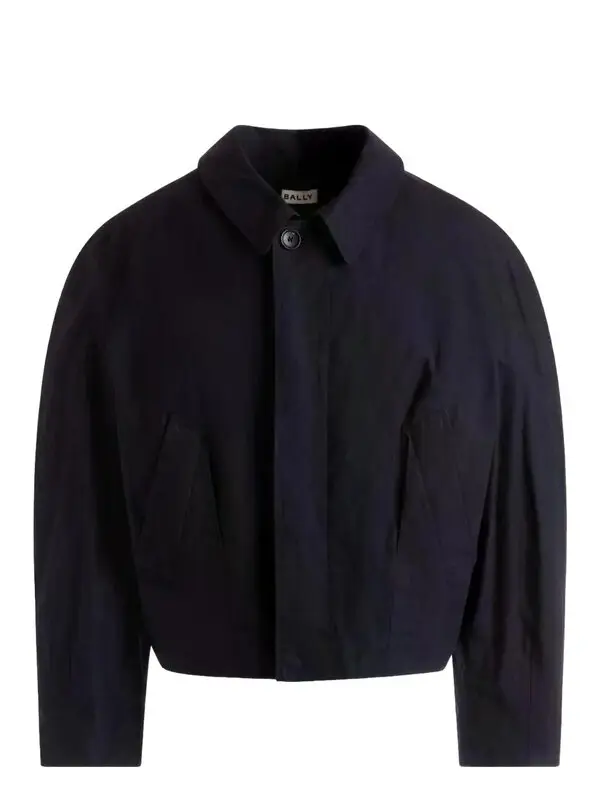 Bally Crinkle-effect Pocket Bomber Jacket - Blue