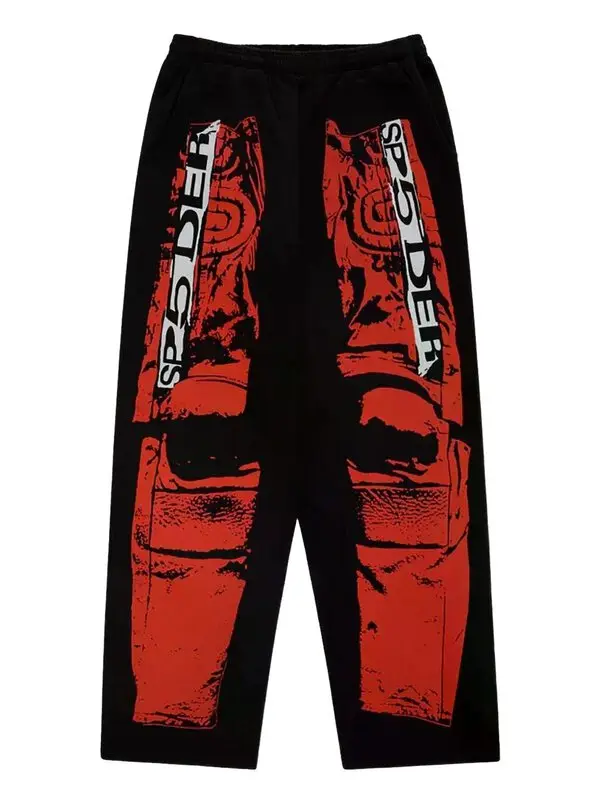 SP5DER Jp5 Moto Track Pants - Black