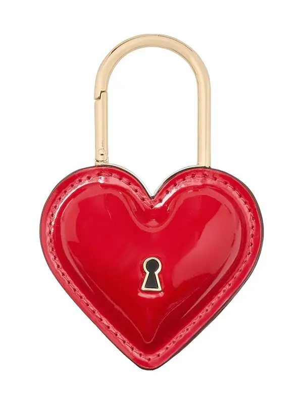 Kate Spade New York Key To My Heart Patent Leather Bag Charm - Cherry Rouge