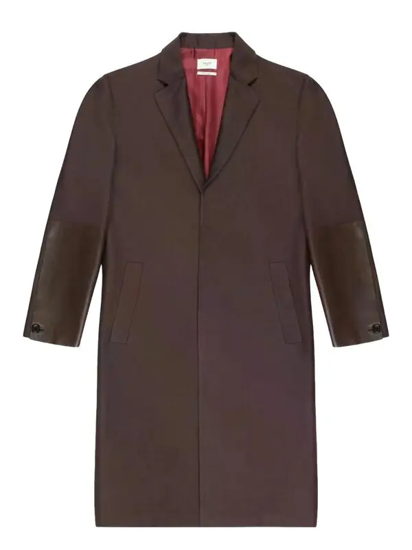 Bally Leather-paneled Single-breasted Coat - Brown
