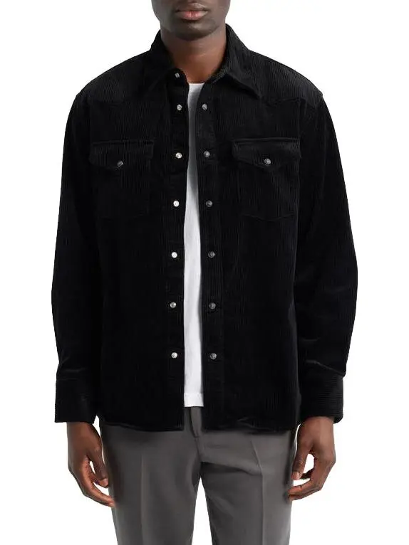 Nn07 Ricky 50004 Organic Cotton Corduroy Shirt Jacket - Black