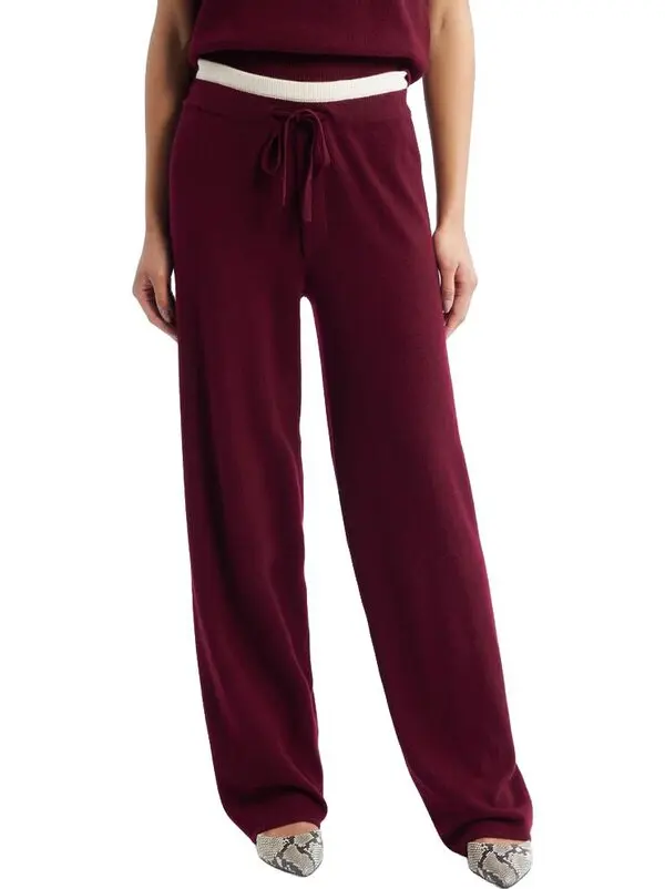 ARTLESS FOREVER Tove Layered Sweater Pants - Merlot
