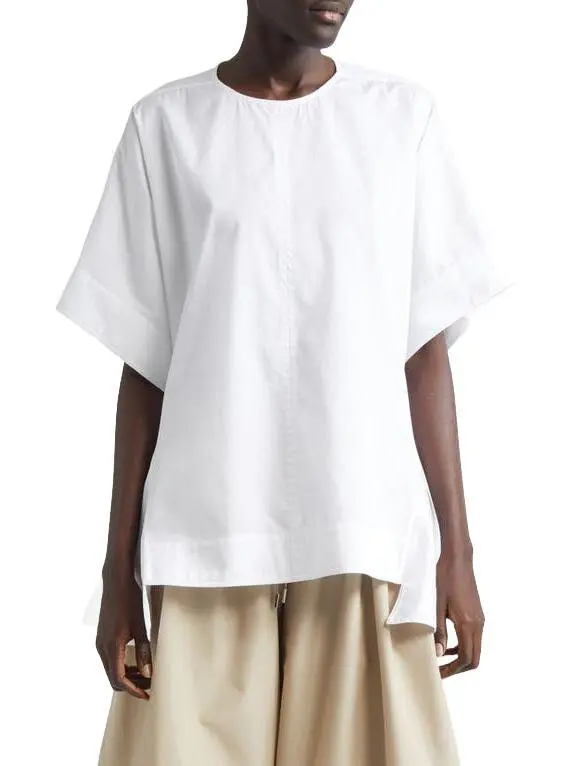 Brandon Maxwell Tyler Crewneck Top - Optic White