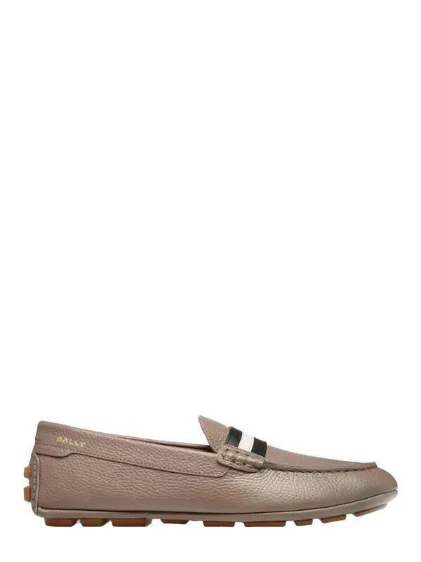 Bally Stripe-detail Leather Loafers - Neutrals
