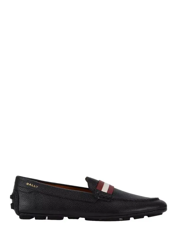Bally Grained Leather Loafers - Black