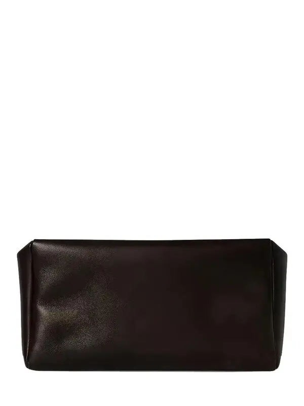 THE ROW Leather Clutch Bag - Brown