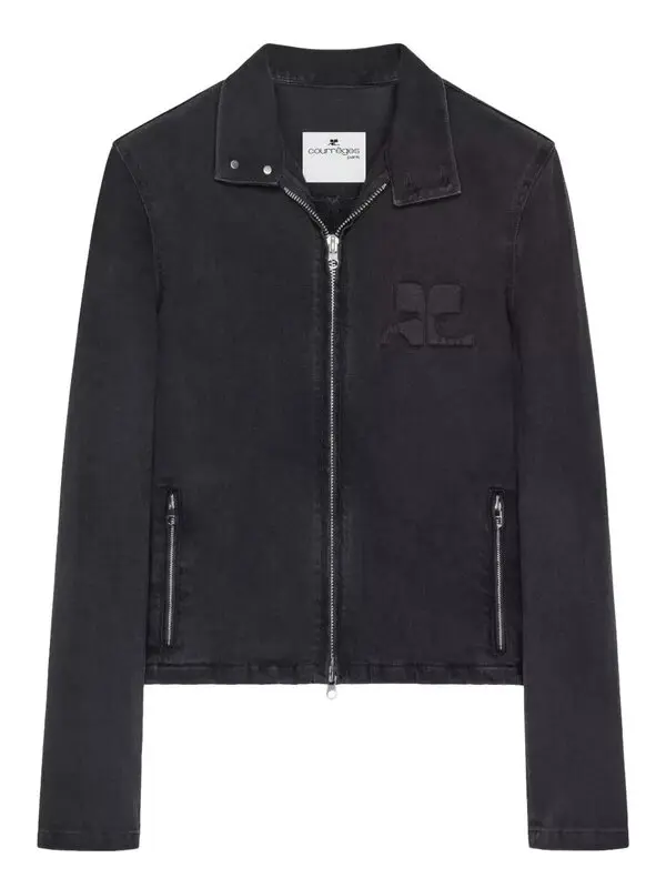 COURREGES City Shadow Zip-fastening Jacket - Black