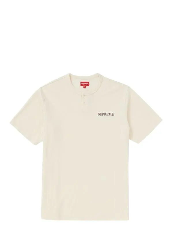 Supreme Pique Short Sleeve Henley - Natural