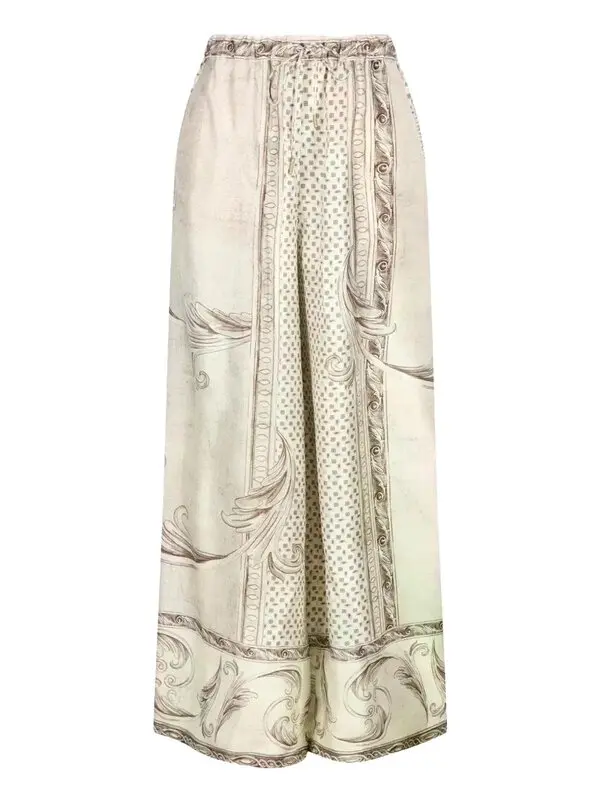 Max Mara Printed Trousers - Neutrals