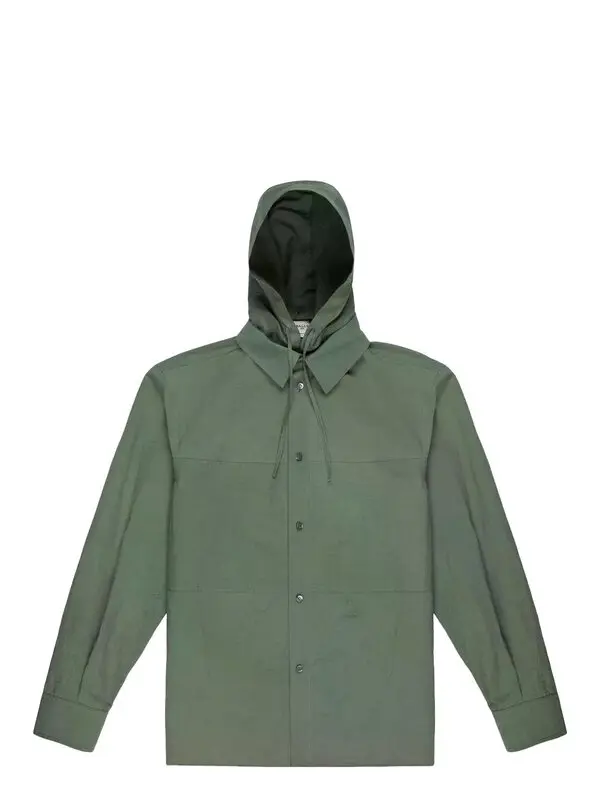 Bally Hooded Shirt Jacket - Green