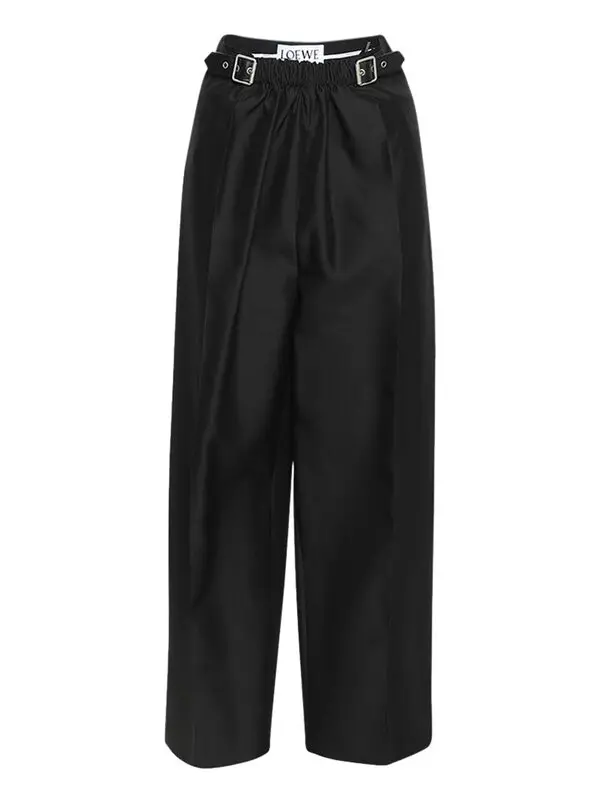 Loewe Belted Straight Leg Trousers - Black