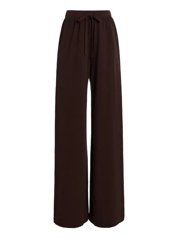 Eterne Drawstring Wide-leg Sweatpants - Brown
