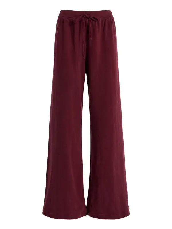 Eterne Drawstring Wide-leg Sweatpants - Burgundy