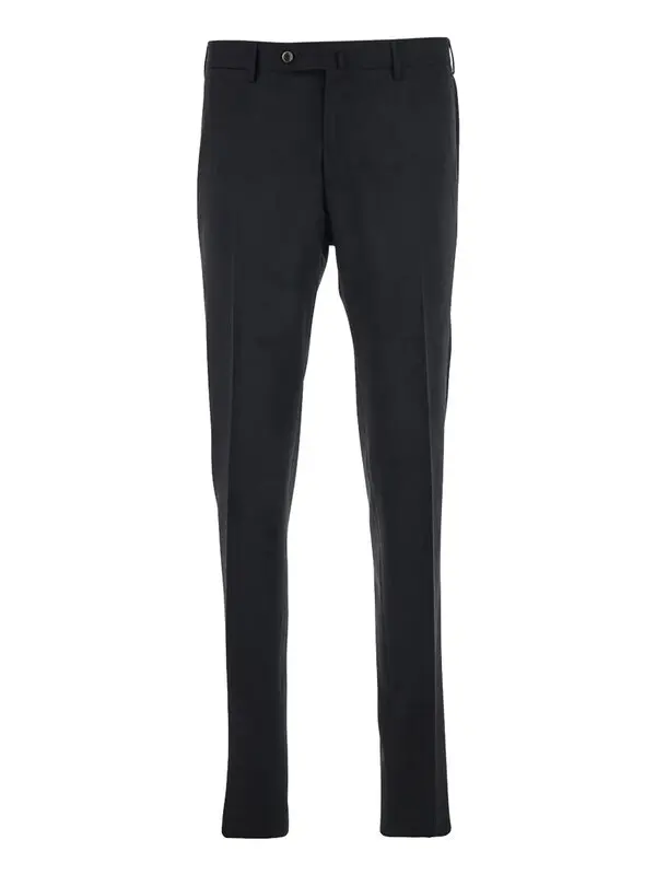 PT TORINO Wool Stretch Pants With Pockets - Black