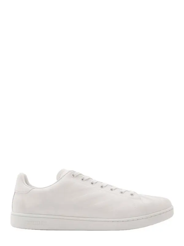 Burberry Embossed Check Leather Set Sneakers - Porcelain White
