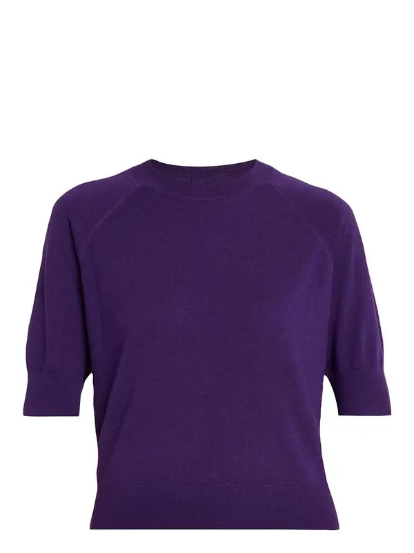 Dries Van Noten Tuan Merino Wool Raglan Sweater - Purple