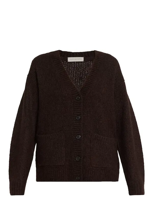 Dries Van Noten Tokas V-neck Cardigan - Dark Brown