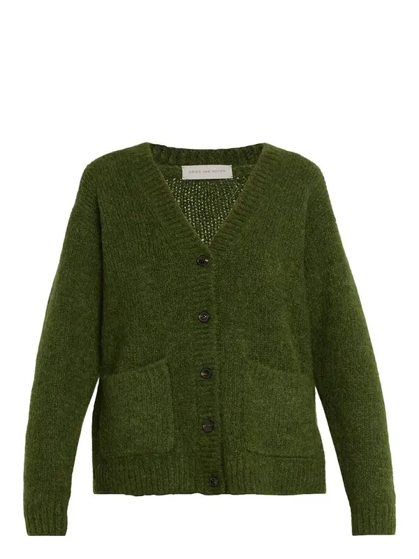 Dries Van Noten Tokas V-neck Cardigan - Dark Green