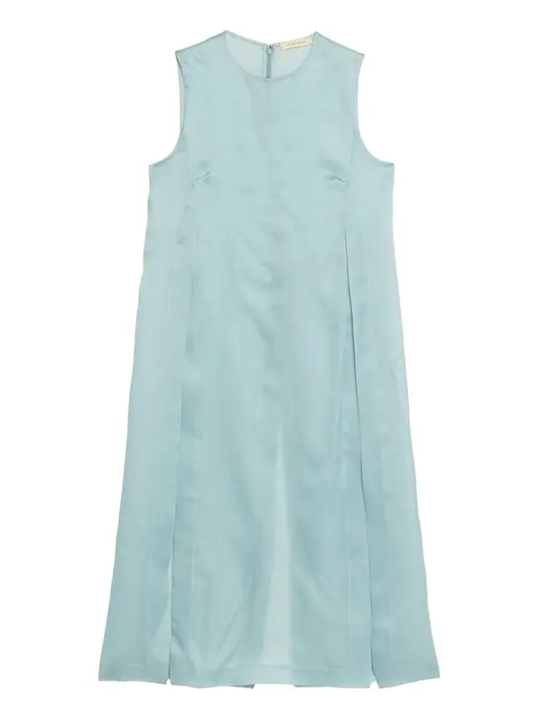 HEIRLOME Zoey Silk Organza Slits Tunic Top - Sky