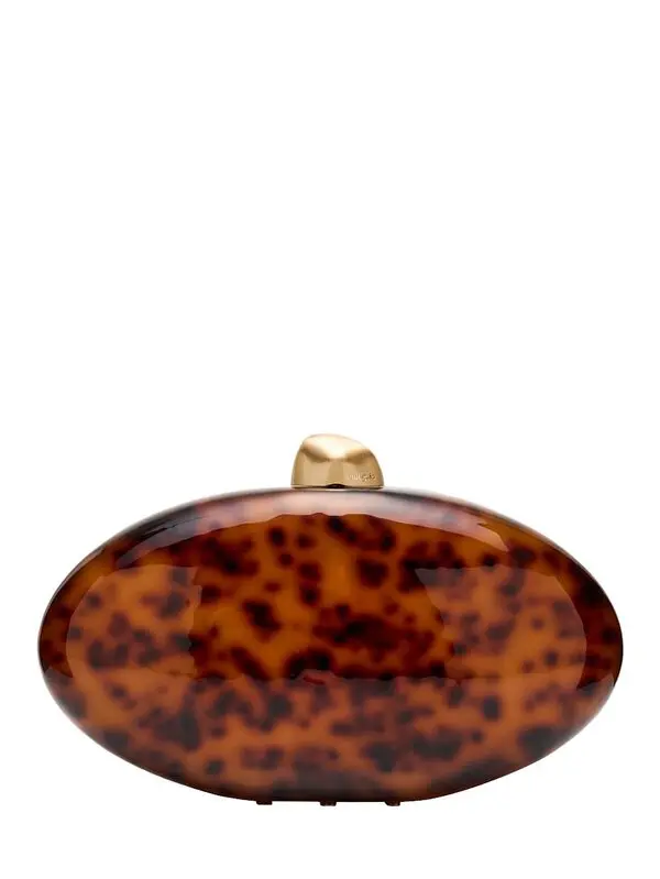 Cult Gaia Eviana Acrylic Clutch Bag - Caramel Tortoise
