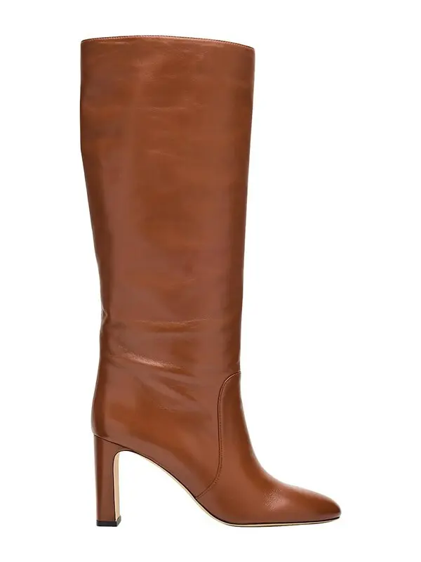STUART WEITZMAN Babette Tubo Leather Knee-high Boots - Saddle